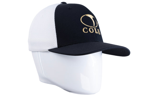 COLE HATS | FLEX FIT - WHITE & GOLD | Cole Fine Guns and Gunsmithing